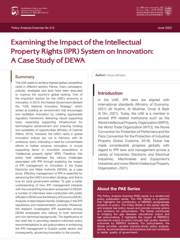 Policy Analysis Exercise Series - MBRSG